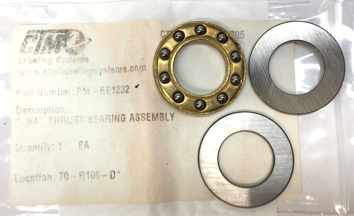 CTM 3/4'' Thrust Bearing Assembly PM-BE1232 NOS ...
