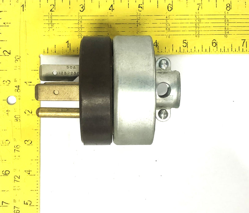 Hubbell 50A Armored Wire Plug 125/250V NOS — governmenttransitsurplus.com