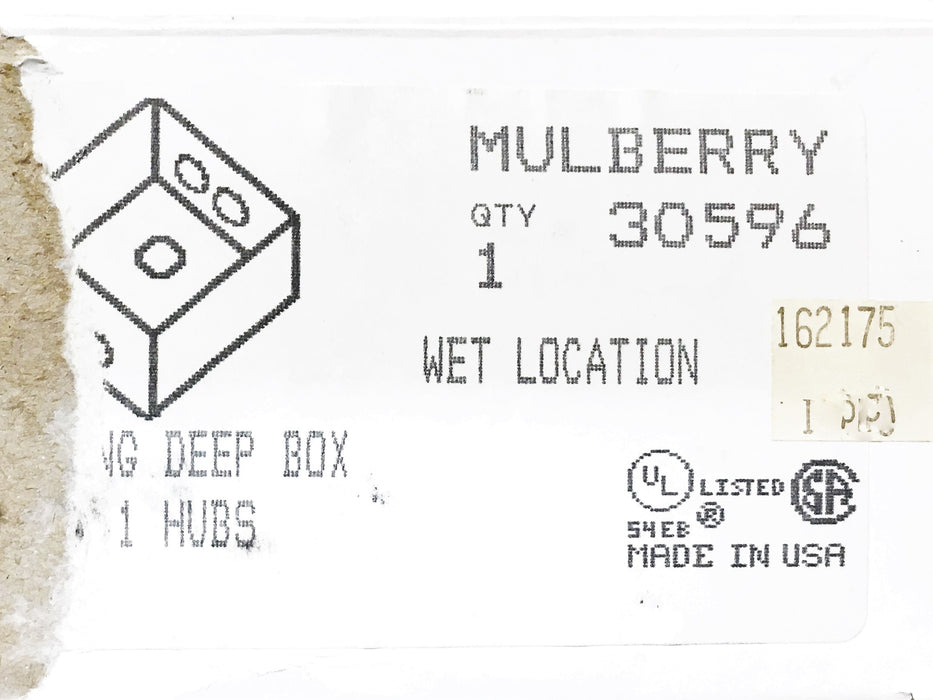 Mulberry 2 Gang Deep Box Five 1 Hubs 30596 NOS ...