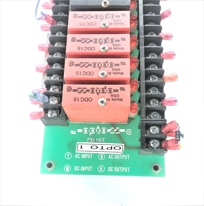 Opto 22 Module Rack/Relay Board With Modules Installed PB16T USED ...