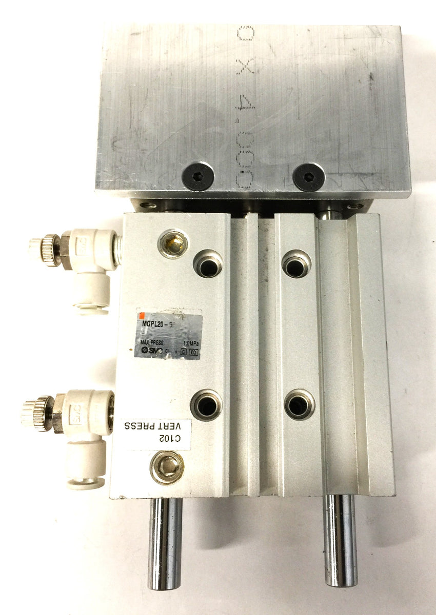 SMC Pneumatic Compact Guide Cylinder MGPL20-50 USED ...