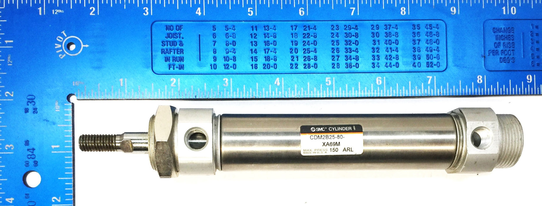 SMC Pneumatic Air Cylinder CDM2B25-80-XA69M NOS — governmenttransitsurplus.com