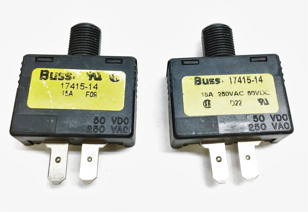 Bussmann Push Button Circuit Breaker 17415-14 [Lot of 2] NOS ...
